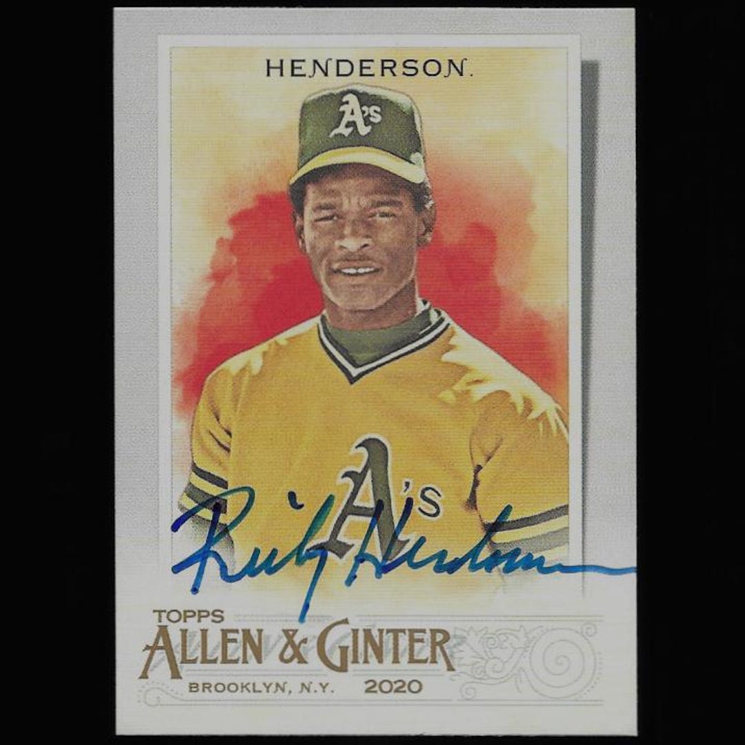 Rickey Henderson Autograph Signed 2020 Topps Card 35 Athletics Nice - Etsy