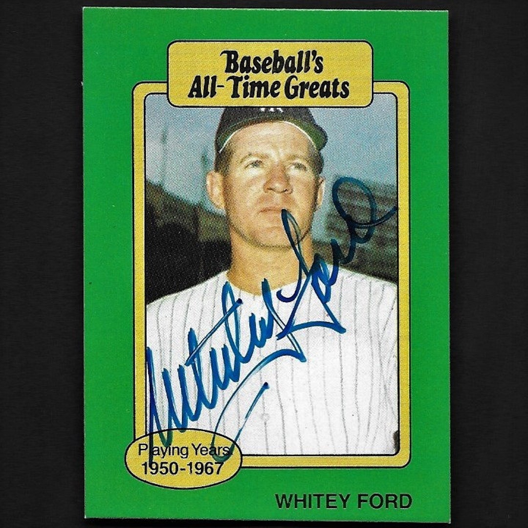 Whitey Ford Autograph Signed 1987 All-time Greats Card Yankees Nice! - Etsy