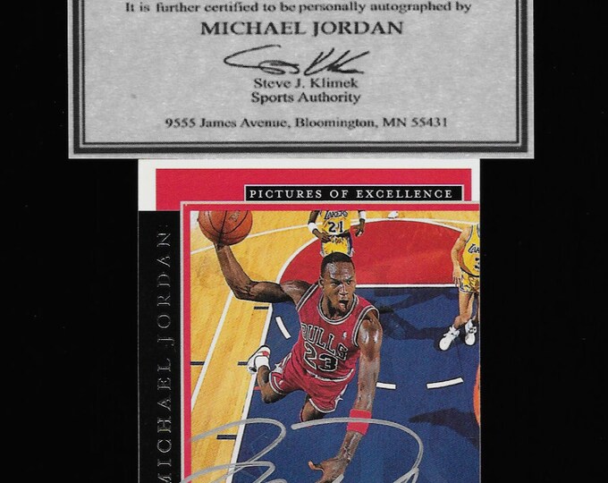 Michael Jordan Autograph Signed 1998 Upper Deck Card #9 W/coa Bulls - Etsy