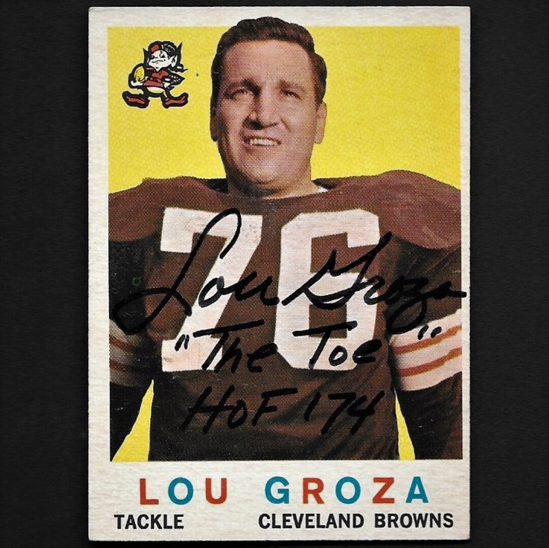 Lou Groza Autograph Signed 1959 Topps Card #46 Browns - Etsy