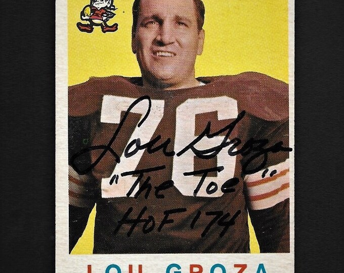 Lou Groza Autograph Signed 1959 Topps Card #46 Browns - Etsy