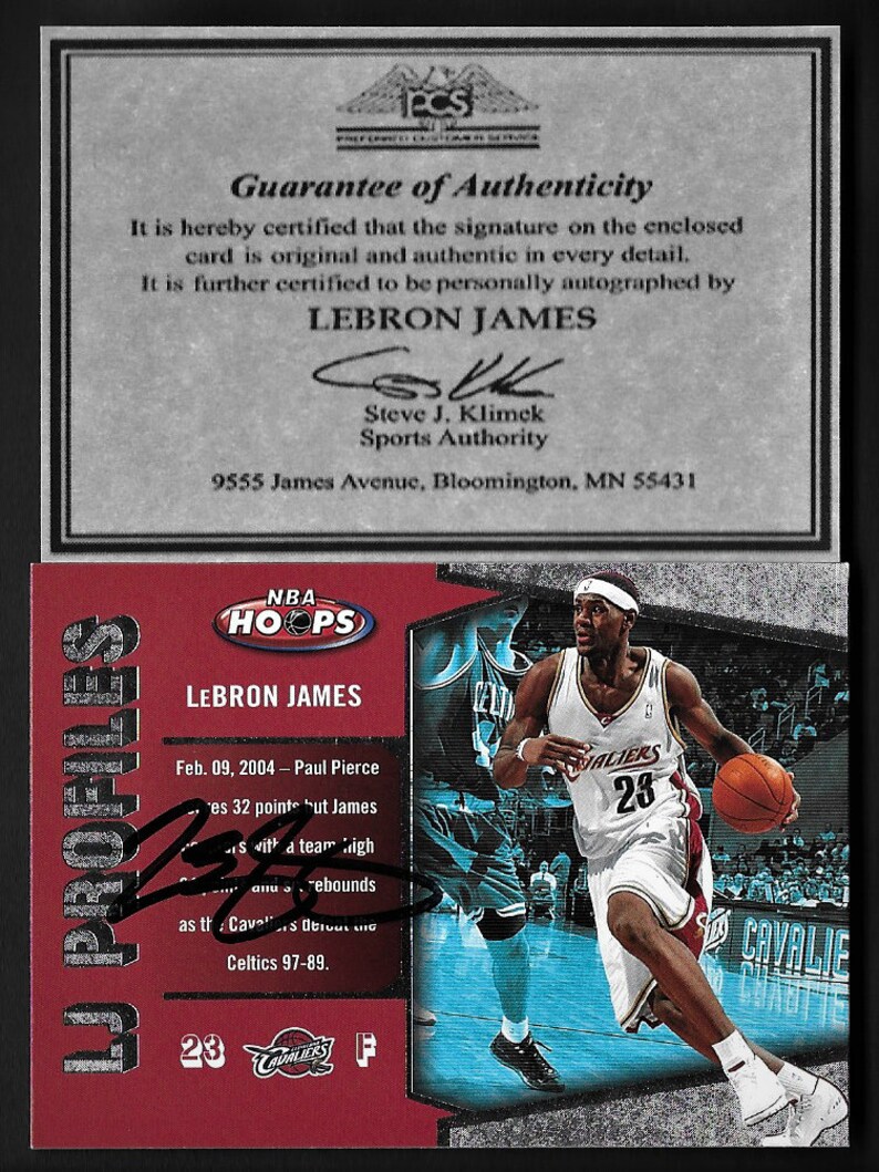 Lebron James Autograph Signed 2006 Fleer Card 15 W/coa Cavaliers - Etsy