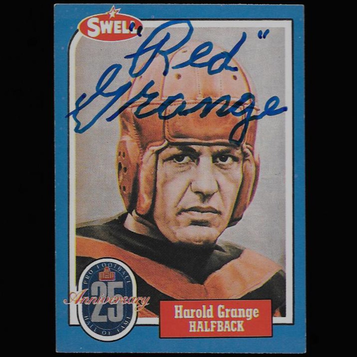 Harold red Grange Autographed Signed 1988 Swell Card 42 Bears - Etsy