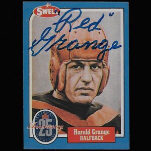 Harold "red" Grange Autographed Signed 1988 Swell Card #42 Bears - Etsy
