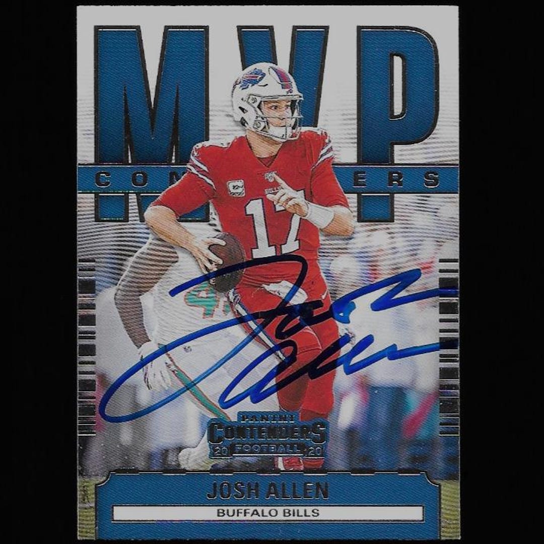 Josh Allen Autograph Signed Card 2020 Panini Card Bills - Etsy