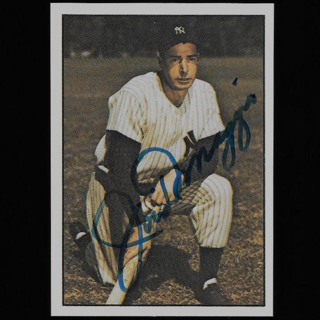 Joe Dimaggio Autograph Signed 1979 TCMA Card #1 Yankees Nice! - Etsy