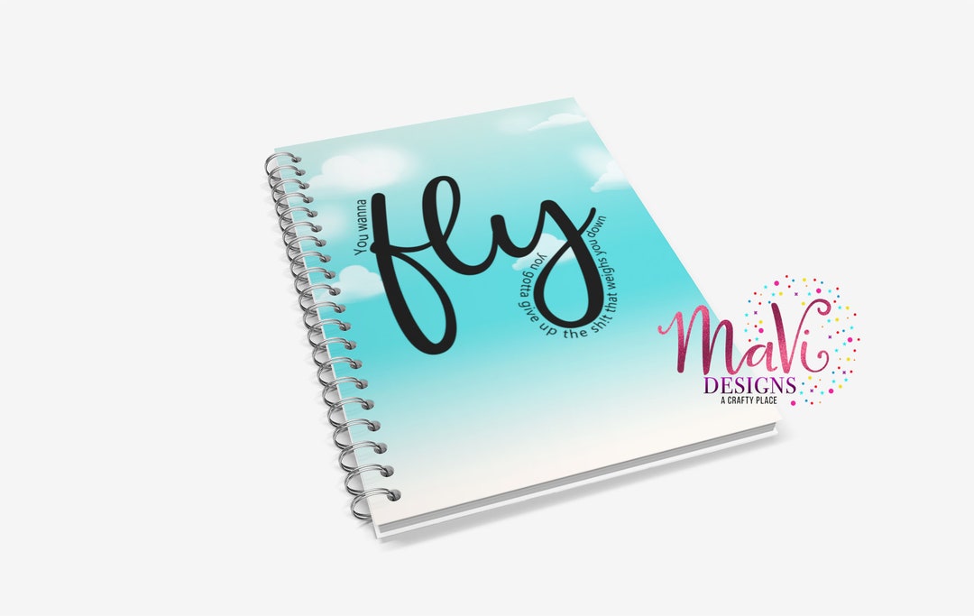 Fly Spiral Notebook: Glitter or Laminated Journal (8.5x11) - Etsy