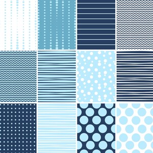 Busy Blue Digital Paper Clipart - Seamless Blue Backgrounds for Diverse ...