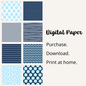 Busy Blue Digital Paper Clipart - Seamless Blue Backgrounds for Diverse ...
