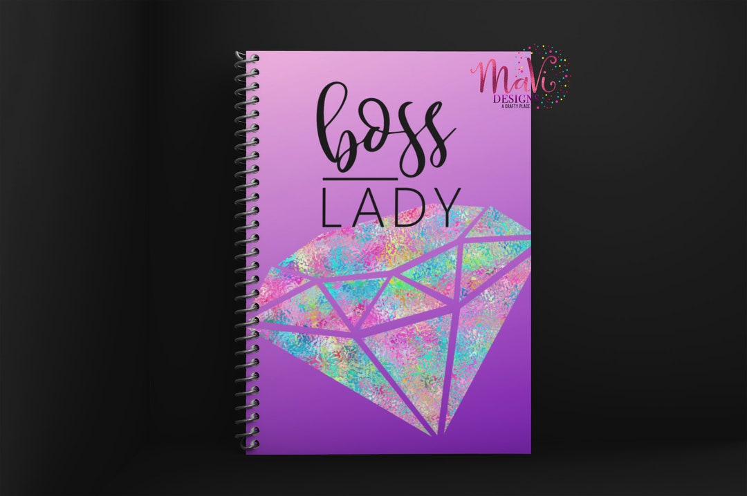 Boss Lady Diamond Handmade Spiral Notebook | Journal - BOSS Collection ...