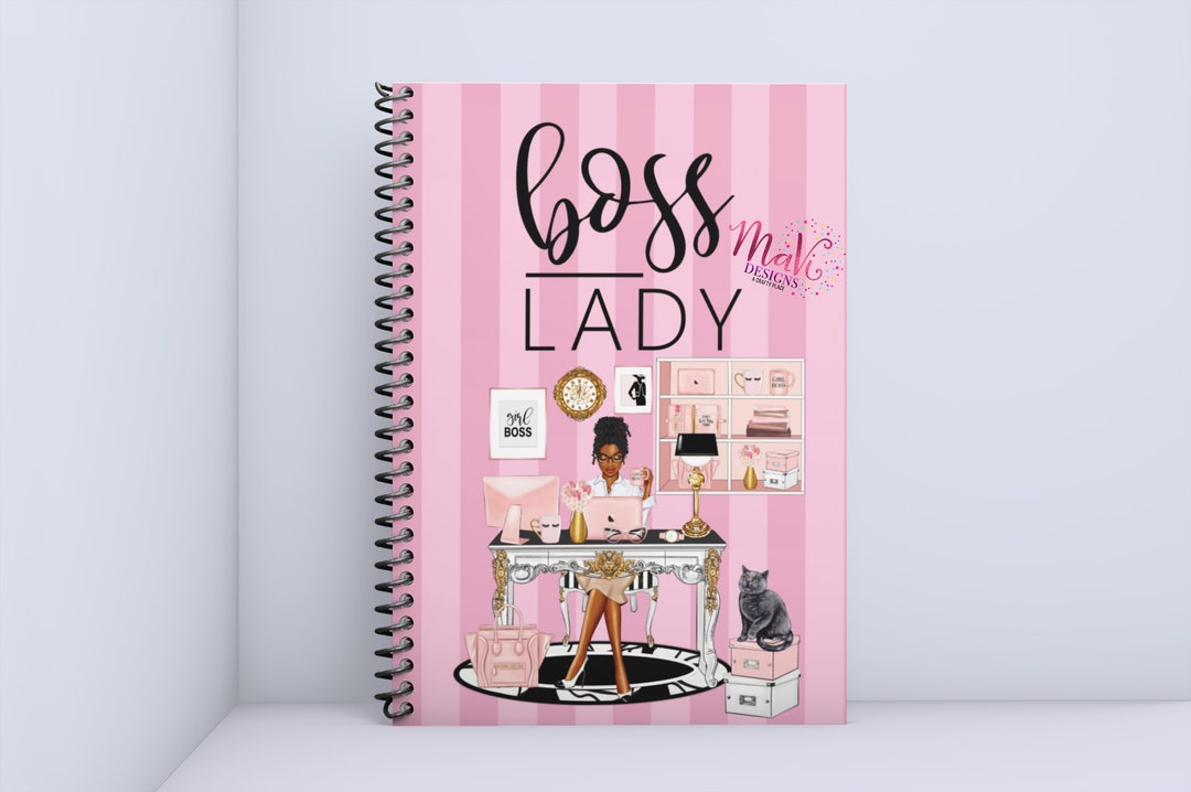 Boss Lady Handmade Glitter or Laminated Spiral Notebook | Journal ...