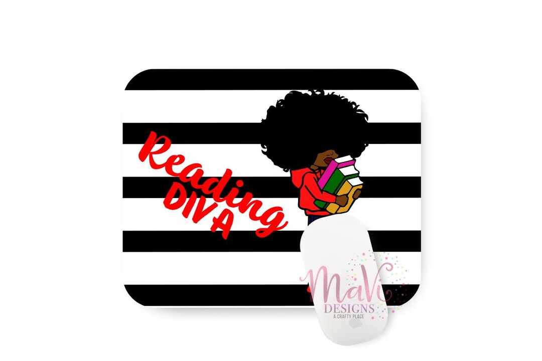 Reading Diva Mouse Pad: Stylish Book Lover Desk Accessory - Etsy