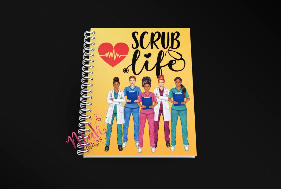 Scrub Life Handmade Spiral Notebook | Journal GLITTER COVER or ...
