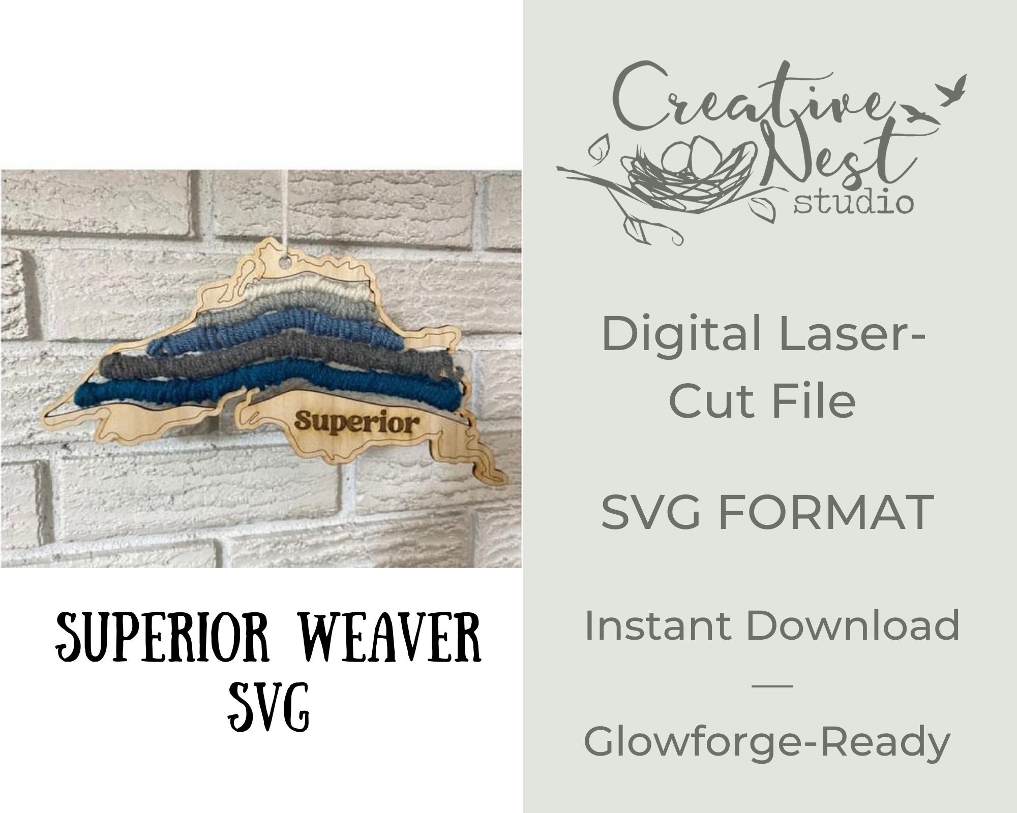 Superior Wood Weaver SVG File Craft Laser Cut File Lake Craft SVG Yarn ...