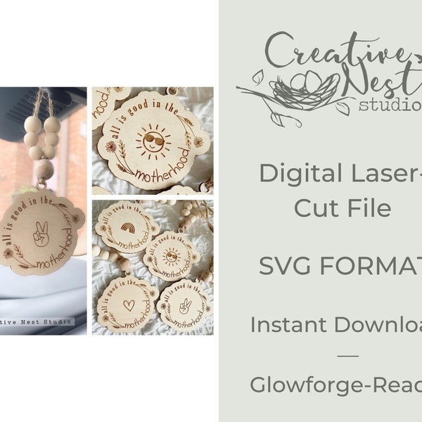 Wood Charms Laser Pattern - Etsy