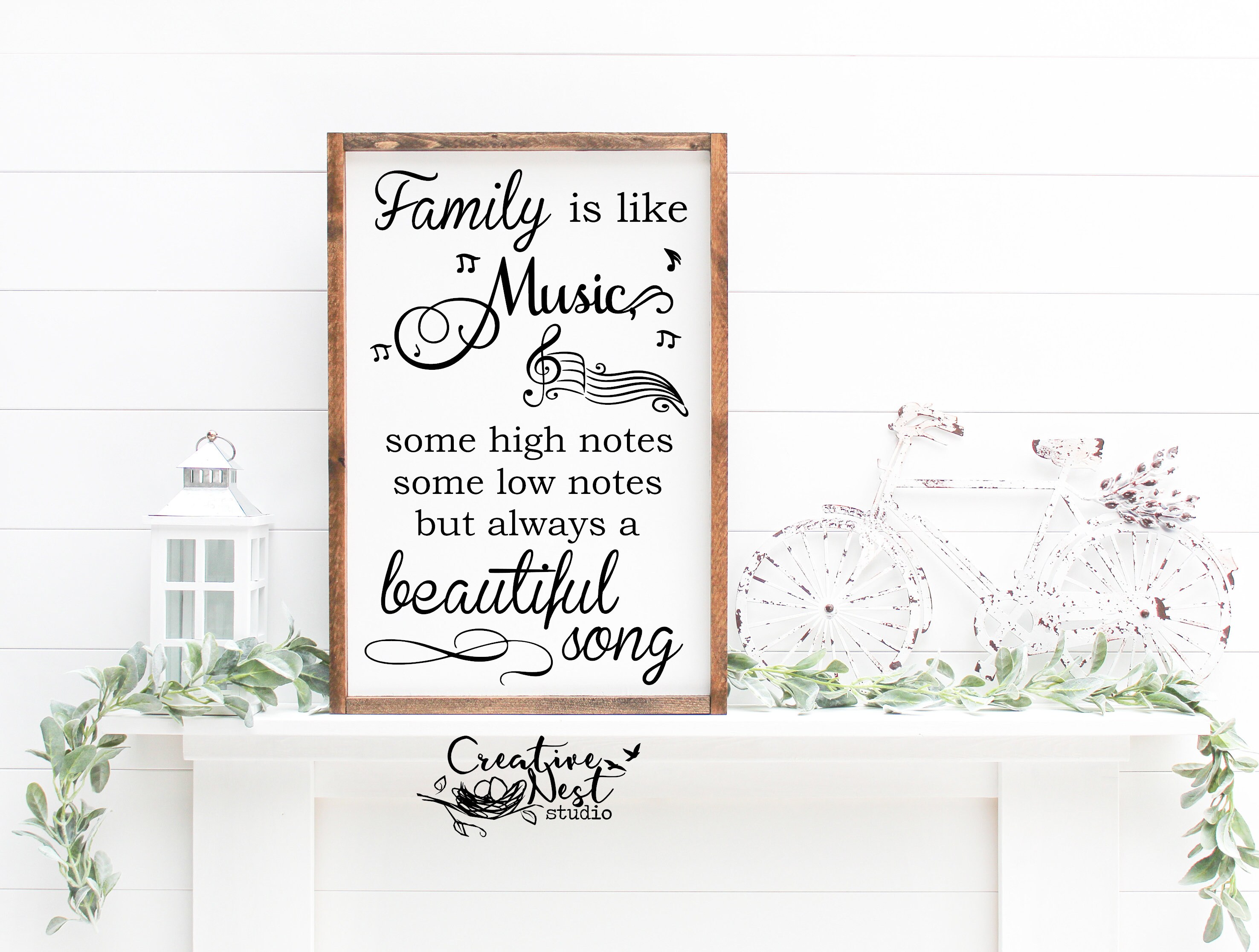 Family is Like Music Svg, Family Sign Svg, Love Svg, Home Decor Svg ...