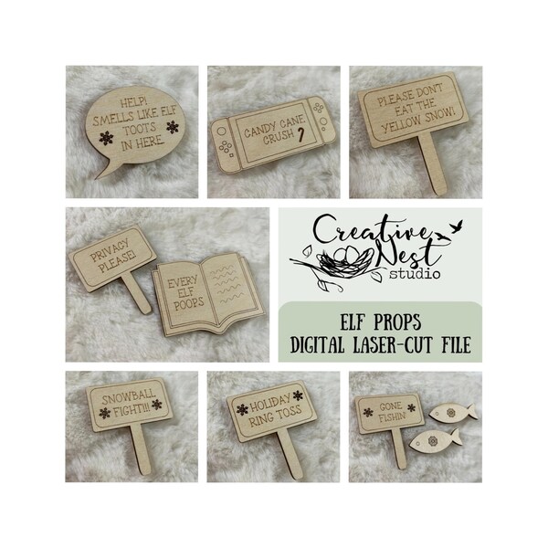 Glowforge Elf Sign - Etsy