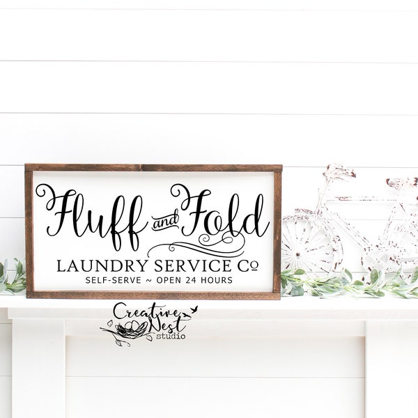 Laundry Room Fluff and Fold Sign - Etsy