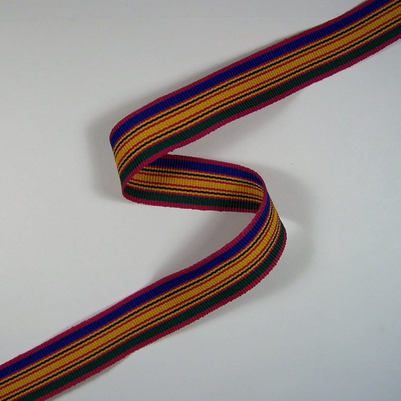 7/8" (22mm) Multi-color Stripe Grosgrain Ribbon 1079 BTY - Etsy