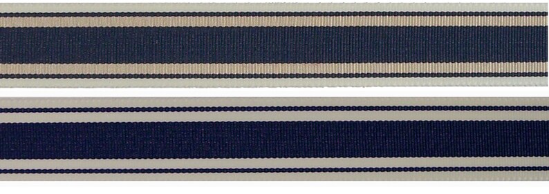 7/8 22mm Railroad Stripe Grosgrain Ribbon 1092 BTY - Etsy