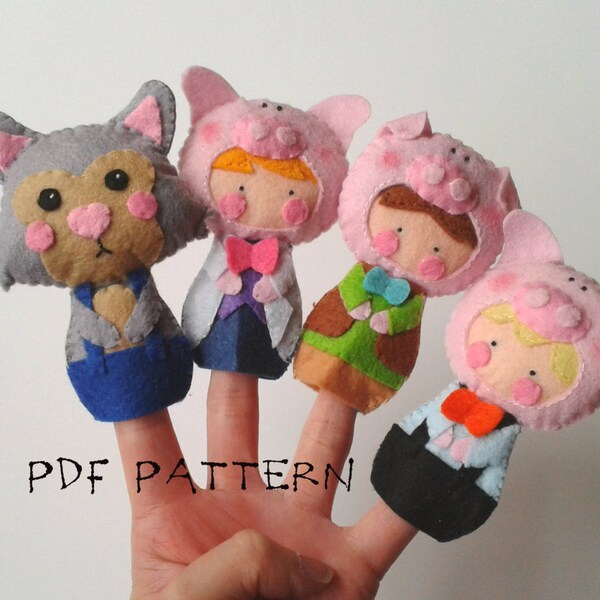 Wolf Finger Puppet - Etsy