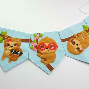 Sloth Bunting Pattern, Sloths Printable Patterns, Sloth Themed Party ...