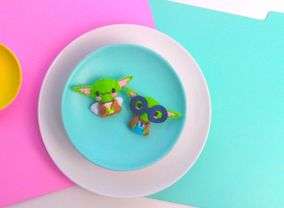 Cute Baby Yoda Brooch Pattern Yoda Felt Pattern Mini Yoga - Etsy