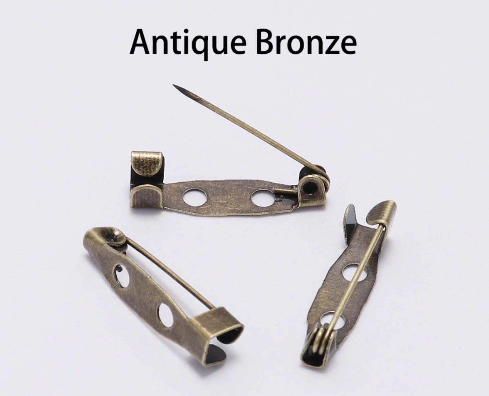 50 PCS Silver Gold Bronze Brooch Clip Brooch Backing | Etsy