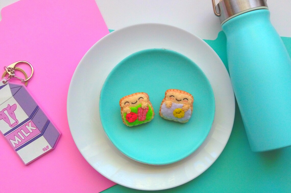 Toast Brooch Pattern BLT Toast Pattern Breakfast Food Felt - Etsy