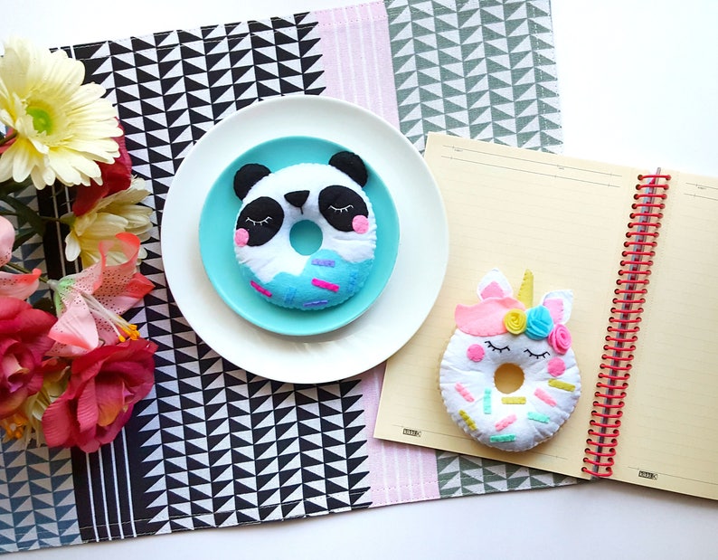 Panda Donuts Downloadable Sewing Pattern, Panda Donut Ornament, Panda ...