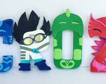 Pj mask letters | Etsy