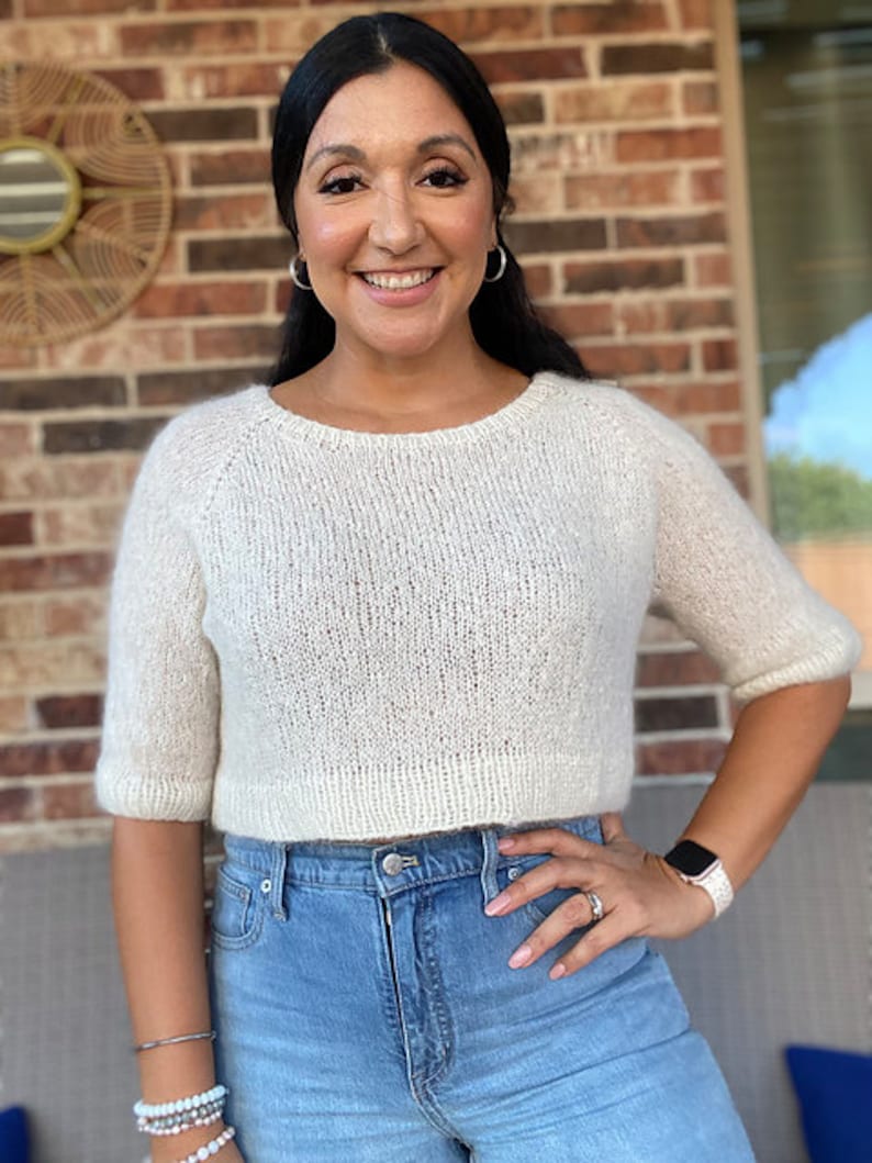 Knitting Pattern // Dare to Mohair Top - Etsy