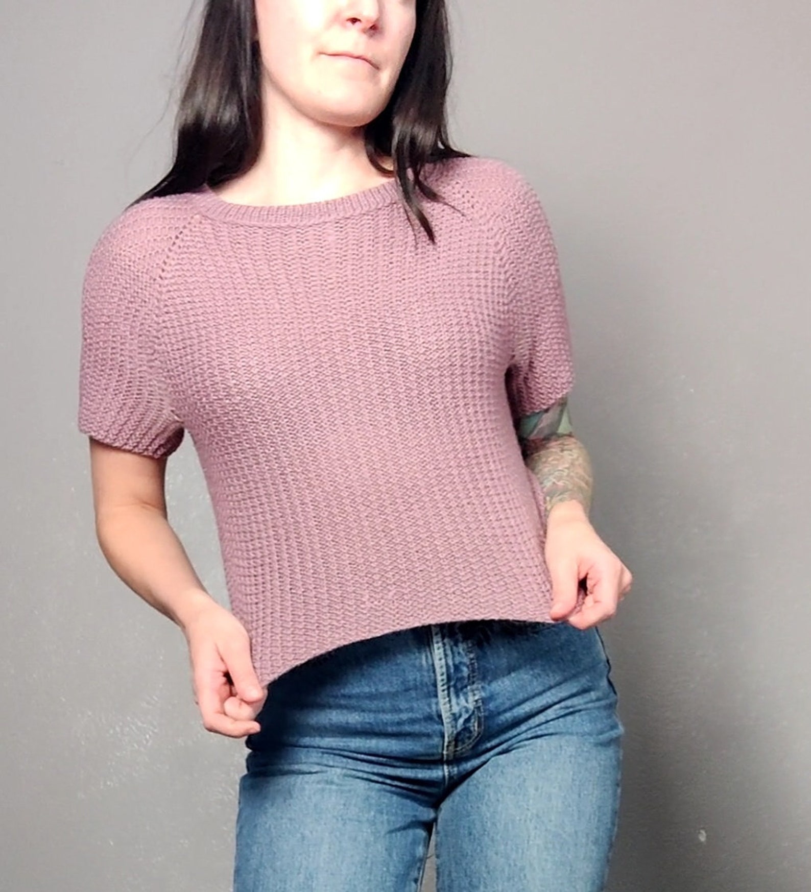 Knitting Pattern // Texture Tee - Etsy