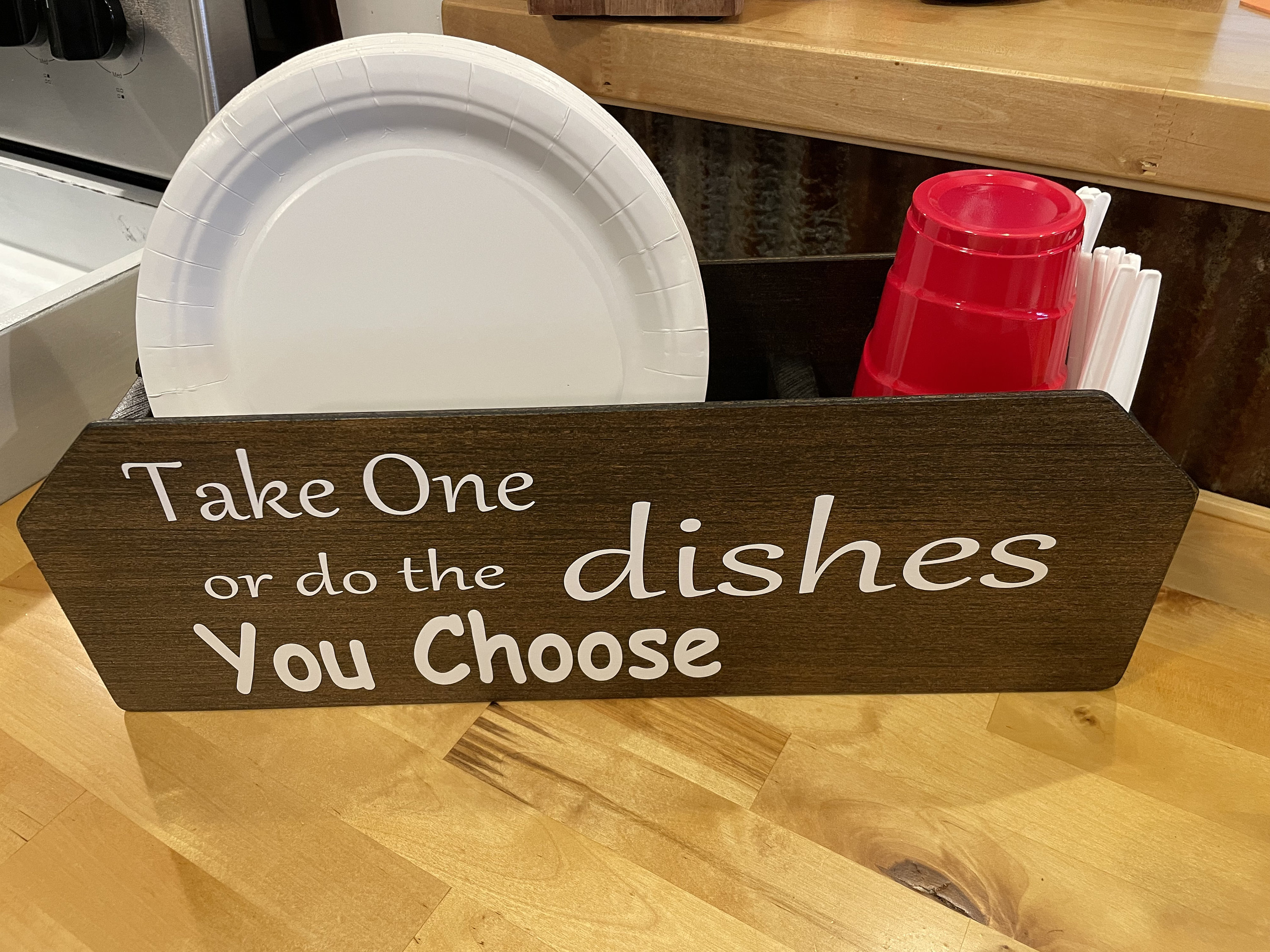 Kitchen Paper Plate Holder Farmhouse Wood Kitchen - Etsy