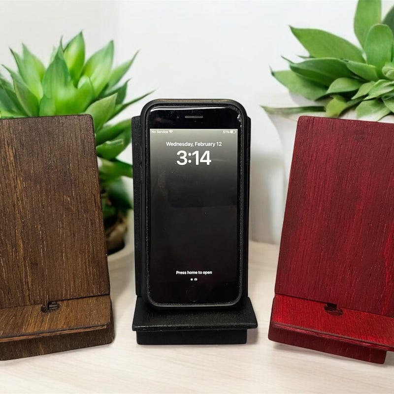 Wood iPhone Stand - Etsy