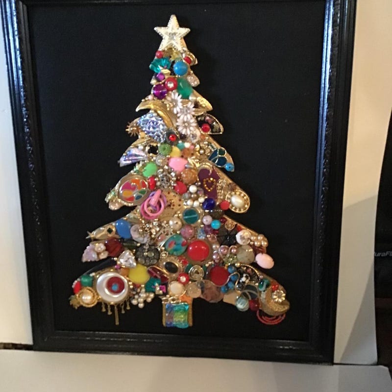 Framed Tree With Buttons - Etsy
