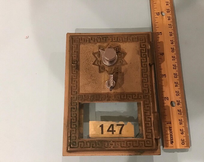 Vintage 1961 Post Office Mailbox Door With 3 Tumbler Combination Lock ...