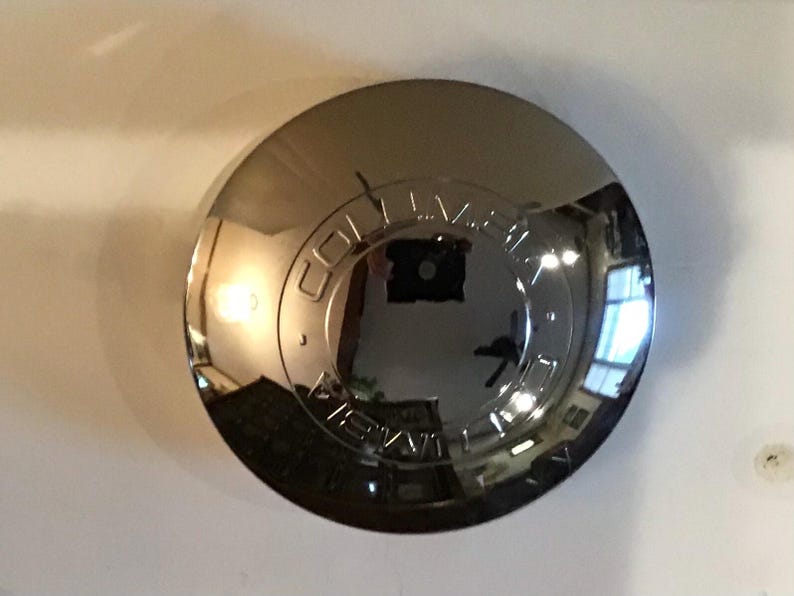 Set of 4 Chrome Columbia Dog Dish Hubcaps 6" Center Cal Wheel Cap ...