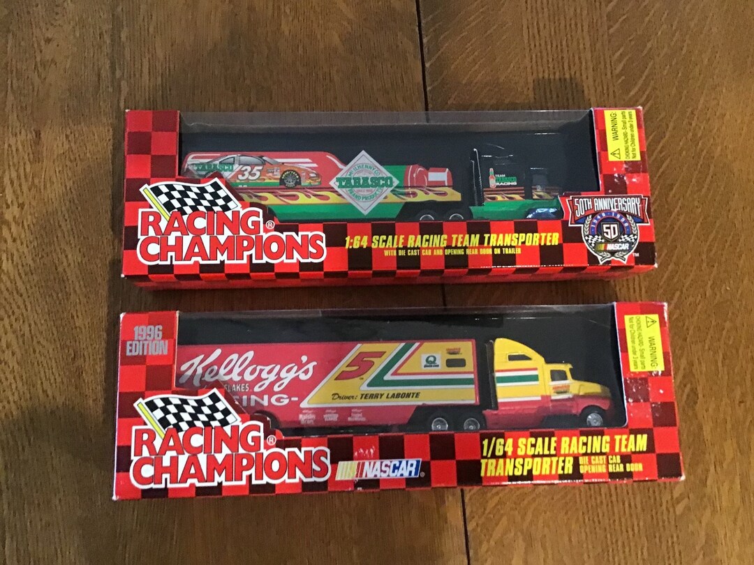 Set of 2 NASCAR Racing Champions 1/64 Scale Racing Team Transporters in ...