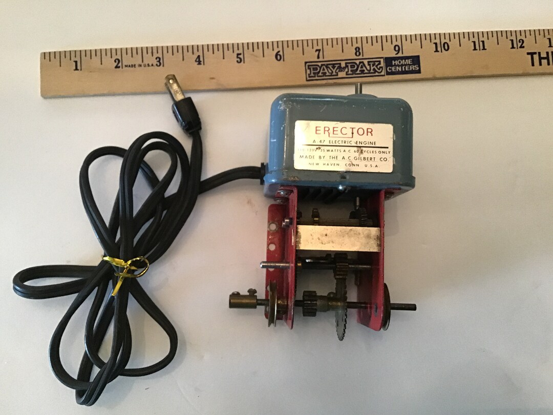 Vintage 1950's Erector A-47 Electric Motor Made by A.C. Gilbert Co ...