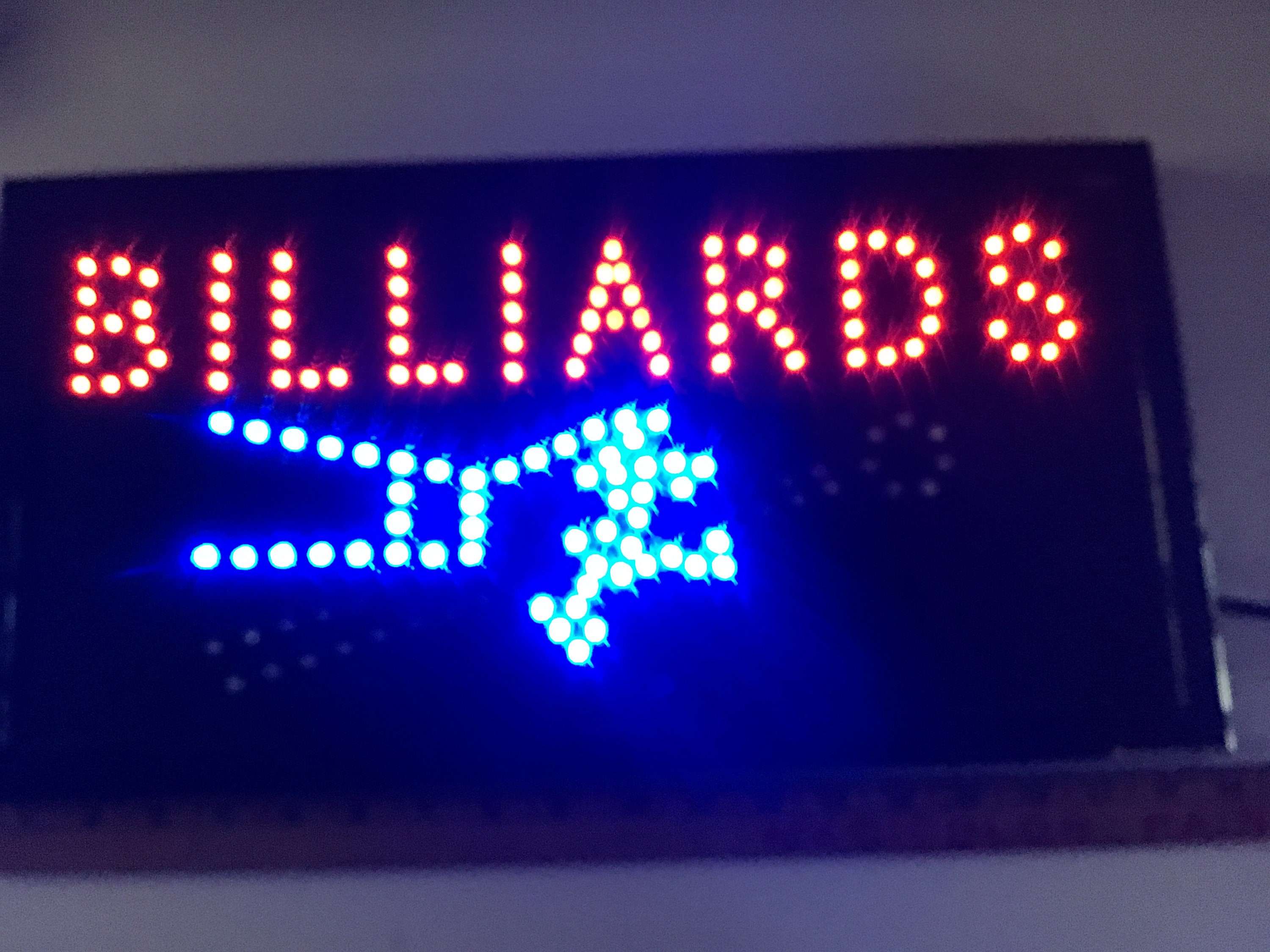 LED Lighted Billiards Sign / Pool Table Sign With - Etsy