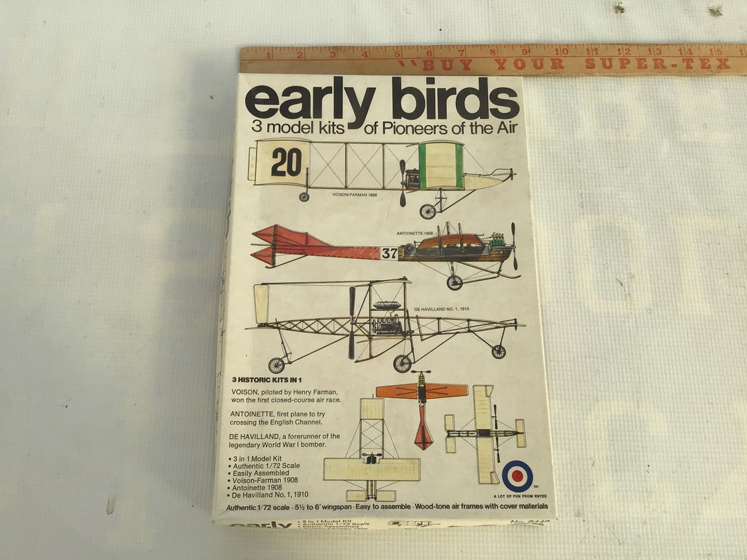 Vintage Entex-early Birds-3 Model Kits of Pioneer of the Air. #1896 - Etsy