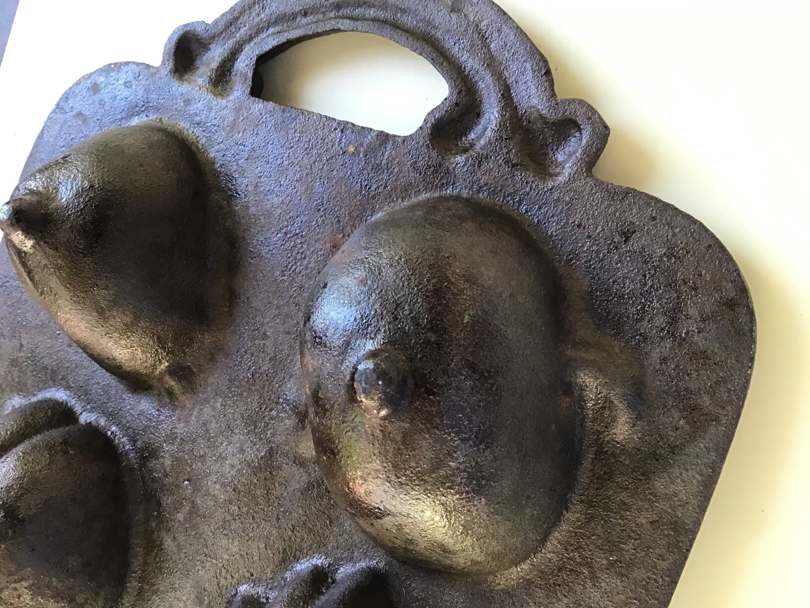 Vintage Cast Iron Mold Pan With Fruits and Vegetable Theme. John Wright ...