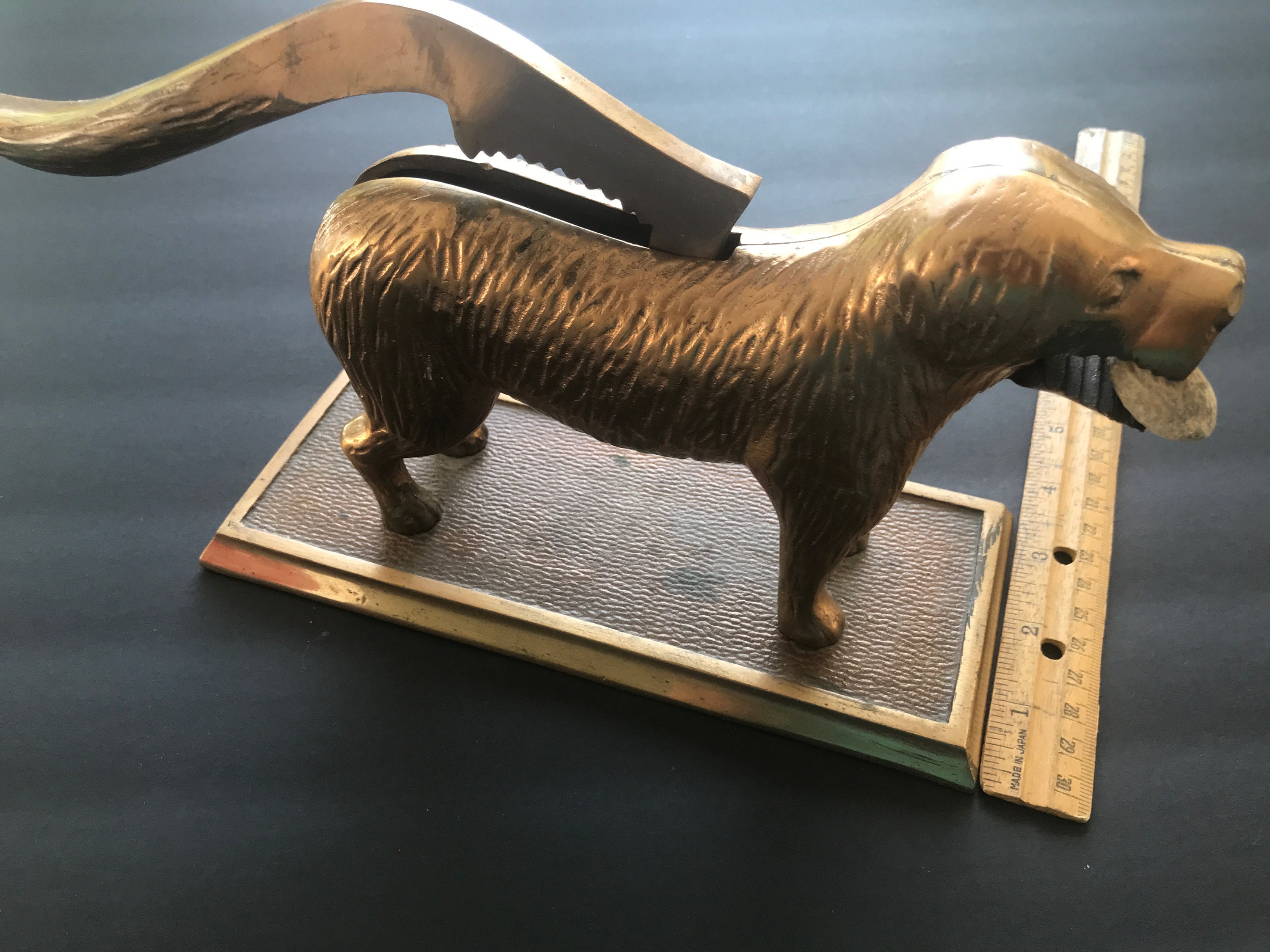 Antique Vintage Brass Metal Dog - Retriever/labrador/saint Bernard ...