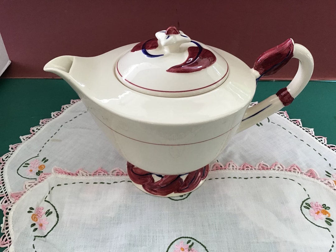 Vintage Vernon Kilns California 6 1/2" Teapot With Lid. Hand-painted ...