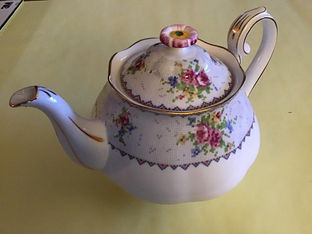Vintage Royal Albert Petit Point China Teapot With Lid. Bone China ...