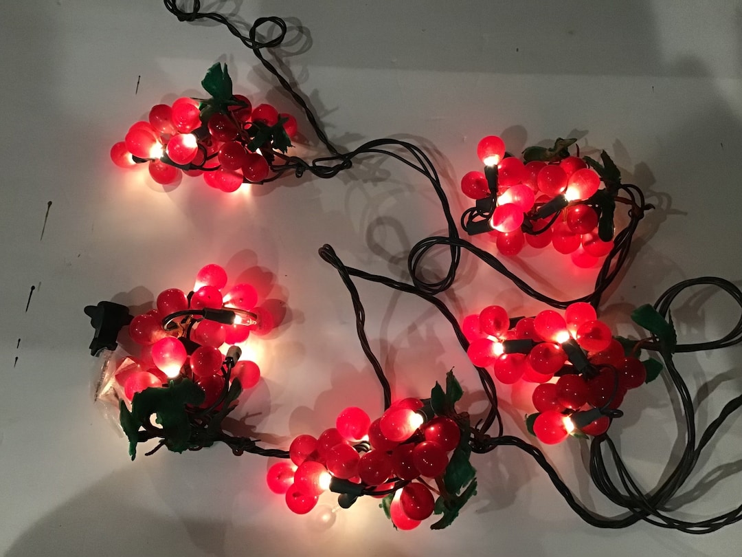 Two Boxes of Lighted Purple Grape Clusters in Original Box. #2230 - Etsy