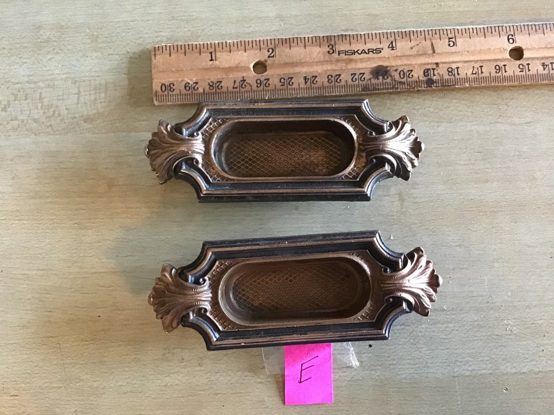 Vintage Pair (2) Racine No. 454 Ornate Window Recessed Sash Lift/pocket ...
