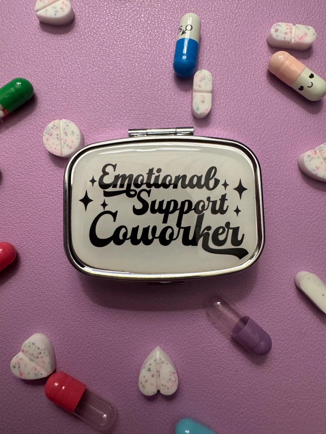 Emotional Support Coworker Pill Case - Etsy