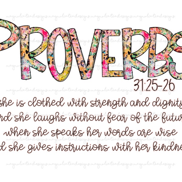 Proverbs 31 25 26 - Etsy
